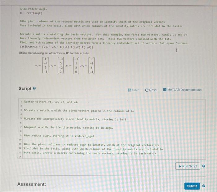 Solved In this activiy, for a given set of vectori. Ind a | Chegg.com