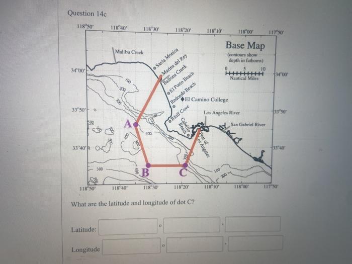 Solved La What are the latitude and longitude of dot A? 118 | Chegg.com