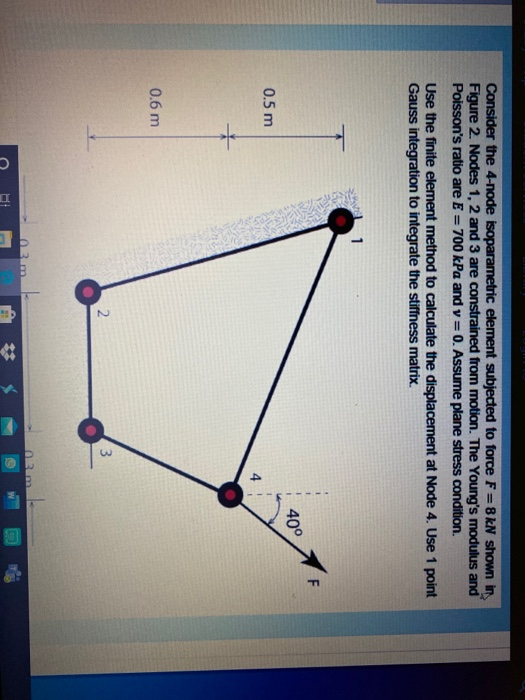 Consider the 4-node isoparametric element subjected | Chegg.com
