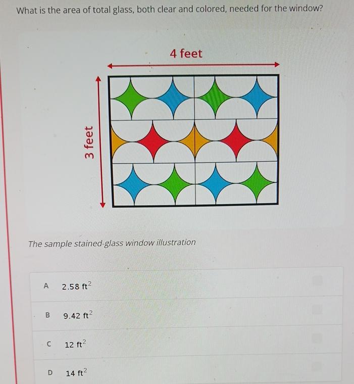 Solved What is the area of total glass, both clear and | Chegg.com