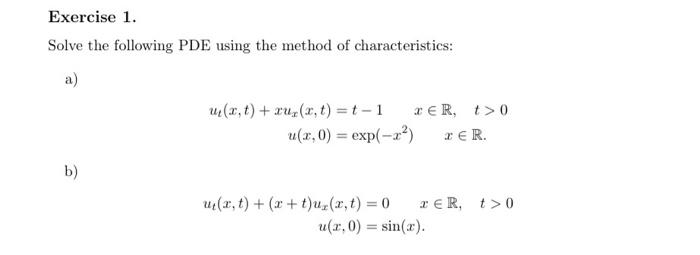 Solved Solve the following PDE using the method of | Chegg.com
