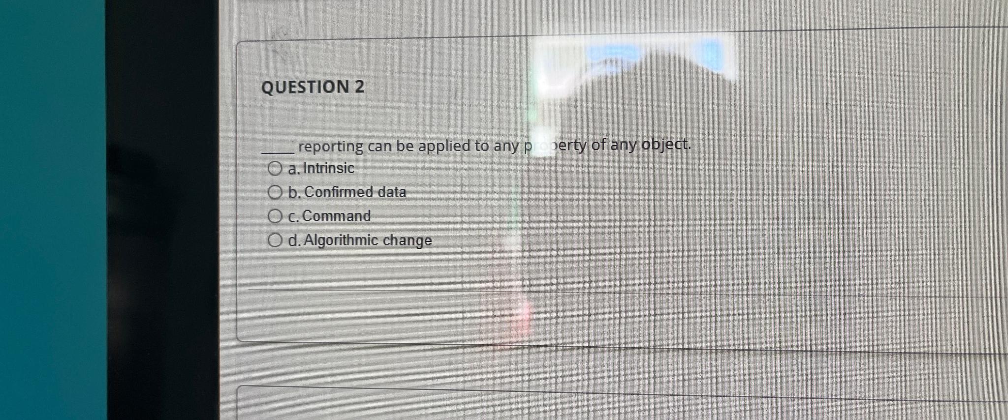 Solved QUESTION 2reporting can be applied to any p jerty of | Chegg.com