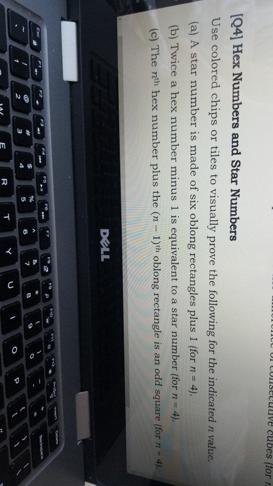 LLLL TUNIC UI CONSecutive cubes (for [Q4] Hex Numbers | Chegg.com