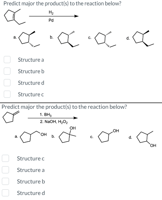 Solved 1.) ﻿Predict major product(s) ﻿to the reaction | Chegg.com