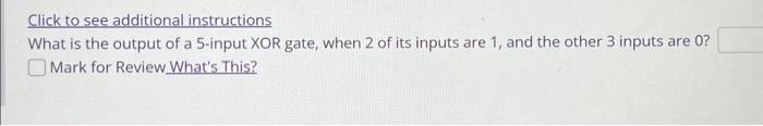 Solved Click to see additional instructions What is the | Chegg.com