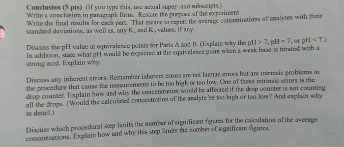 Solved Conclusion (5 pts) (If you type this, use actual | Chegg.com