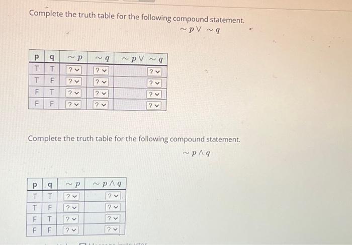 Solved Complete the truth table for the following compound | Chegg.com