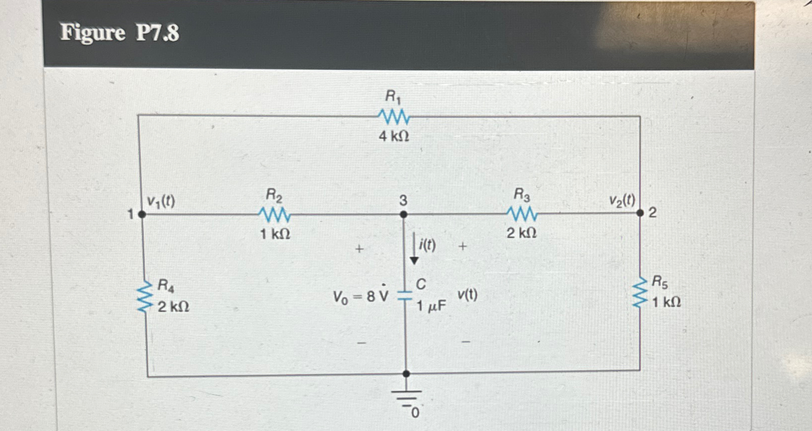 Solved Find v(t) ﻿for t ≥0 ﻿for the circuit show In Figure | Chegg.com