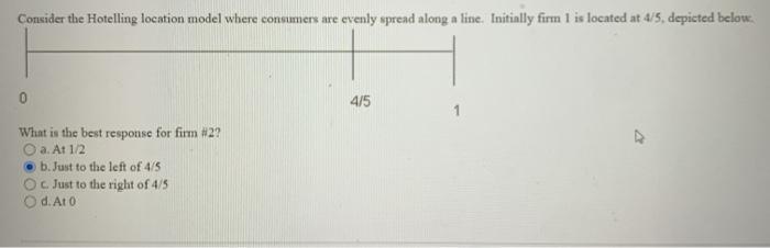 Solved Consider the Hotelling location model where consumers | Chegg.com