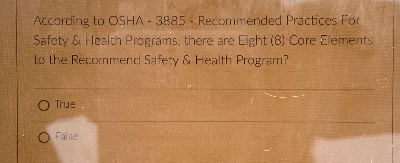 Solved According to OSHA - 3885 - ﻿Recommended Practices For | Chegg.com