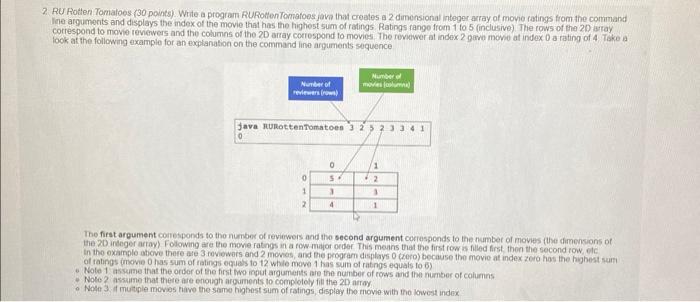 Solved 2. RU Fotten Tomaloes (30 paints). Wite a program | Chegg.com