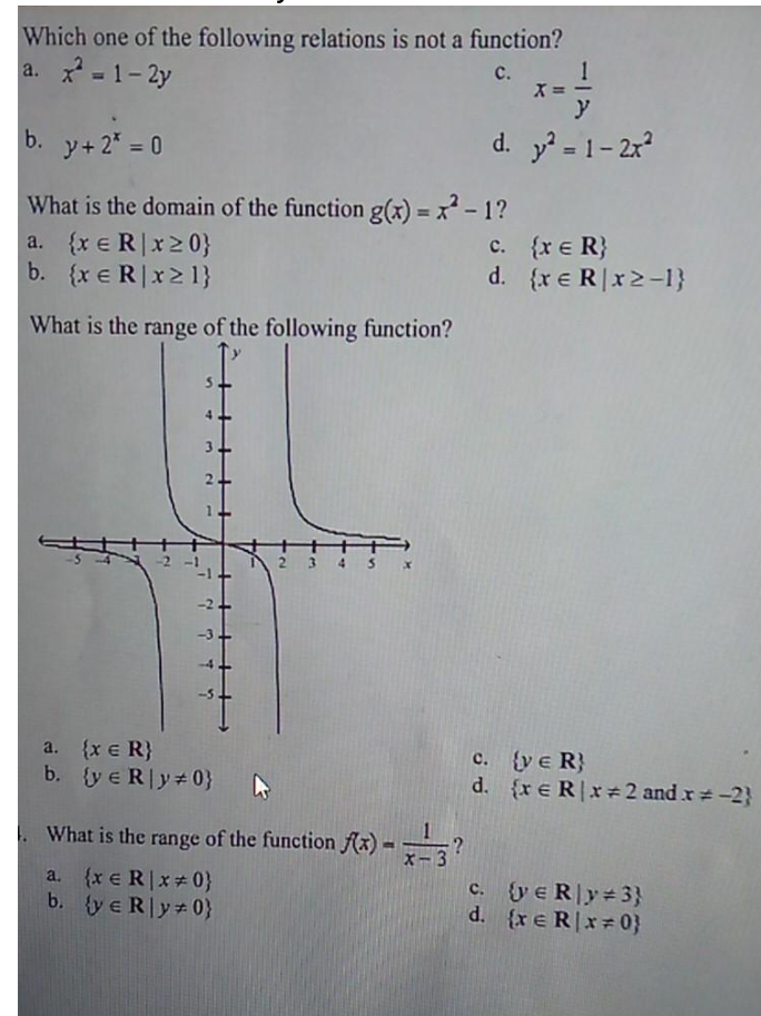 Solved Which one of the following relations is not a | Chegg.com