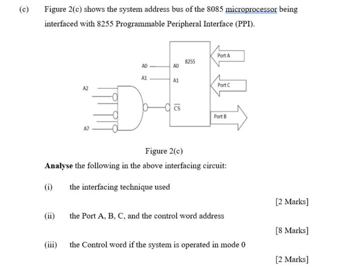 Solved c) Figure 2(c) shows the system address bus of the | Chegg.com