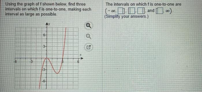 Solved Using the graph off shown below, find three intervals | Chegg.com