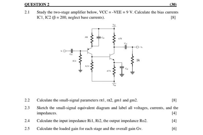 Solved 1.1 Calculate the bias current IC. VCC =12 | Chegg.com
