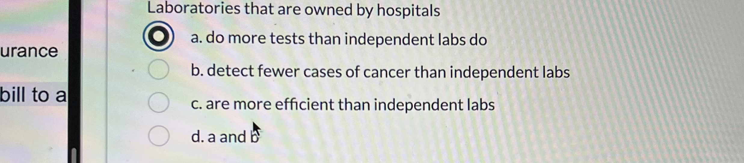 Solved Laboratories that are owned by hospitalsa. ﻿do more | Chegg.com