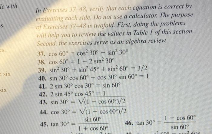 Solved In Exercises 37−48, verify that each equation is | Chegg.com