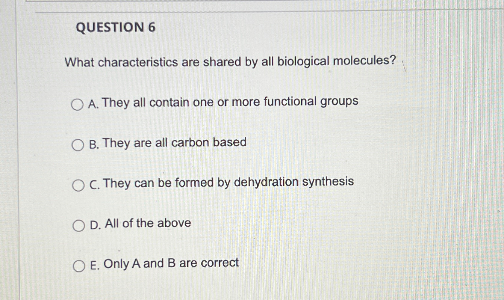Solved QUESTION 6What characteristics are shared by all | Chegg.com