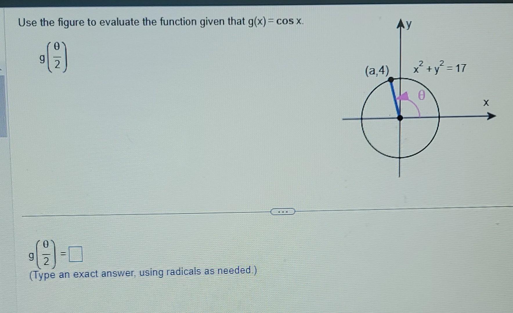 Solved Use the figure to evaluate the function given that | Chegg.com