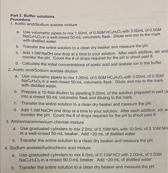 Solved Exp \#8: Acids, Bases, and Buffers Pre-lab | Chegg.com Solved Exp \#8: Acids, Bases, and Buffers Pre-lab | Chegg.com