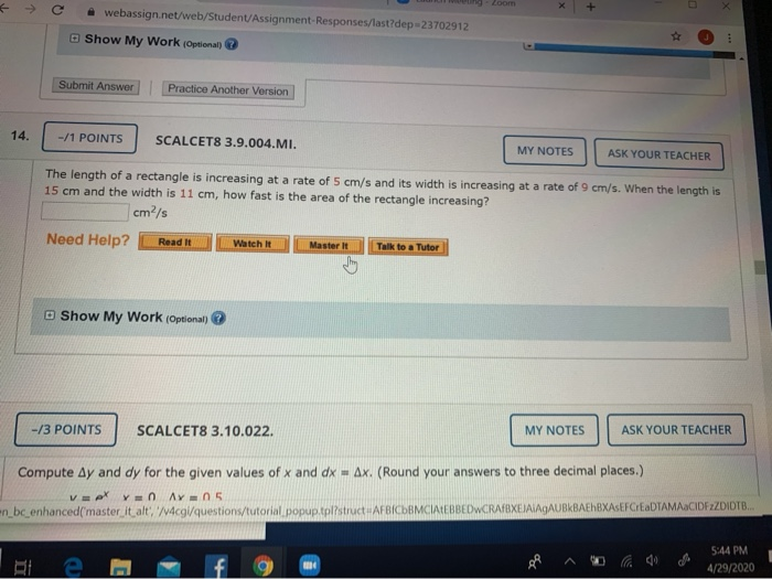 Solved moeing Zoom c .webassign.net/web/Student/Assignment. | Chegg.com