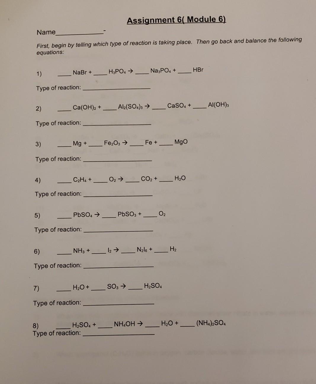 Solved Assignment 6( Module 6) Name First, begin by telling | Chegg.com