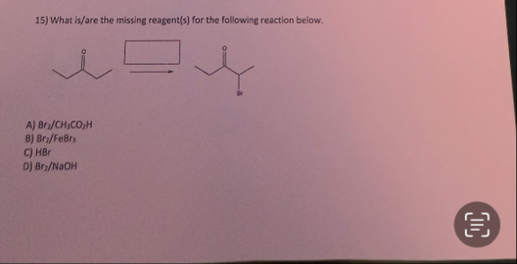 Solved What is/are the missing reagent(s) ﻿for the following | Chegg.com
