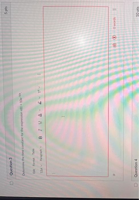 Solved Determine the time constant for the expression | Chegg.com