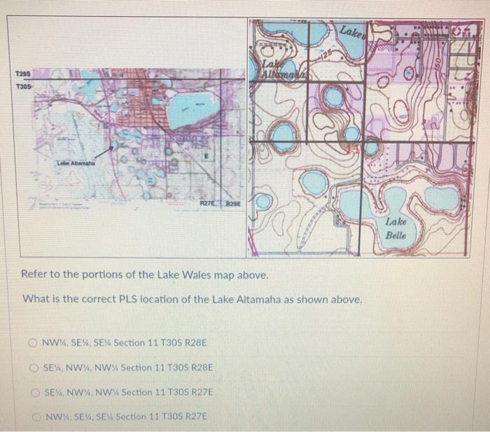 Solved Refer to the portions of the Lake Wales map above. | Chegg.com