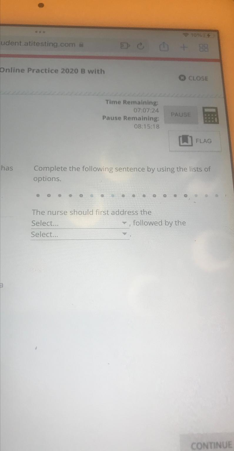 Solved Online Practice 2020 ﻿B withCLoseTime Remaining: | Chegg.com
