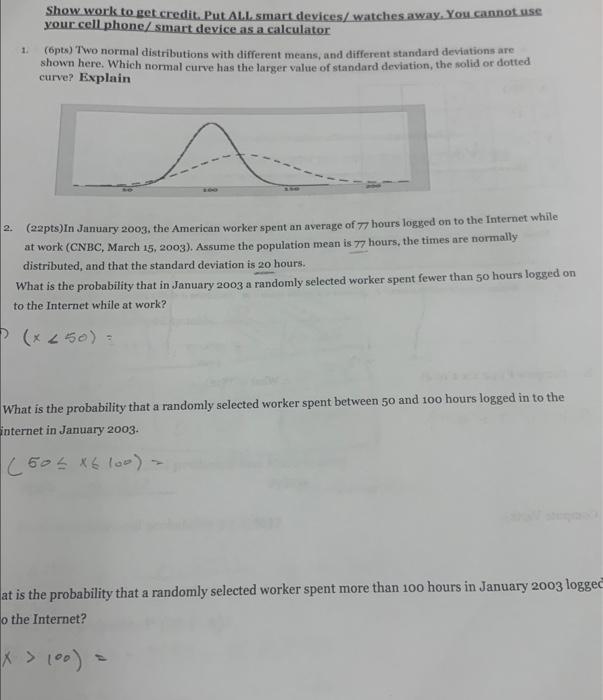 Solved Show work to get credit. Put ALl.smart deyices/ | Chegg.com