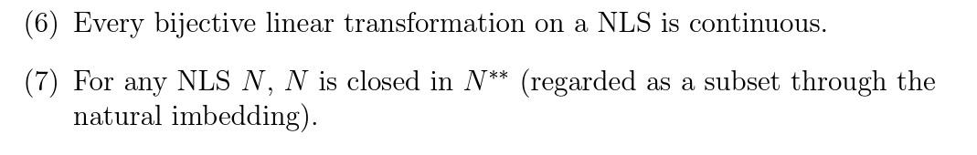 Solved # Functional Analysis #NLS=Normed linear space | Chegg.com