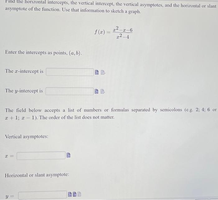 Solved Find the horizontal intercepts, the vertical | Chegg.com