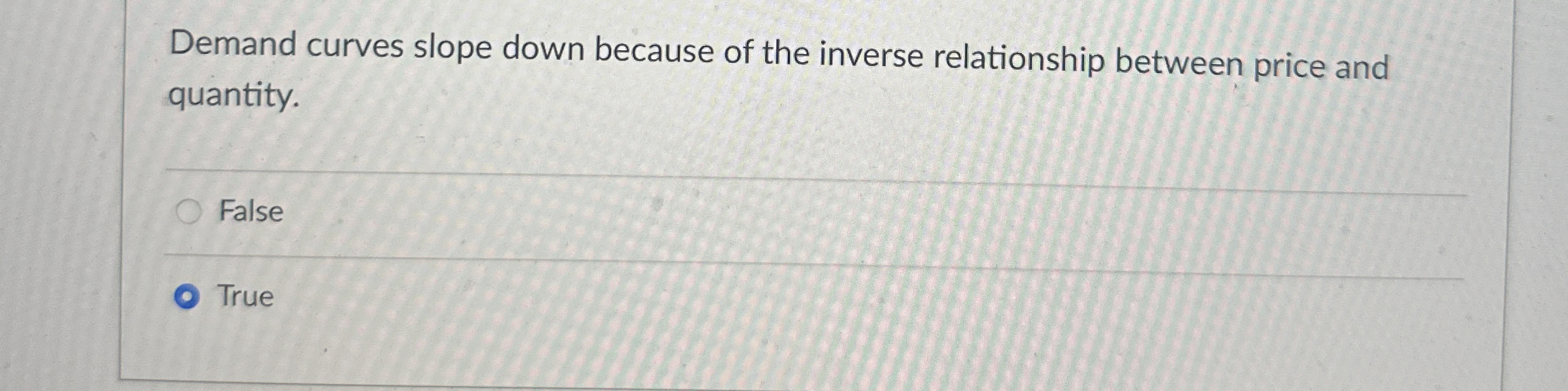 Solved Demand curves slope down because of the inverse | Chegg.com