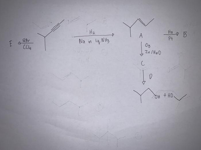 Complete the ff reaction map by matching A-E. Choices | Chegg.com