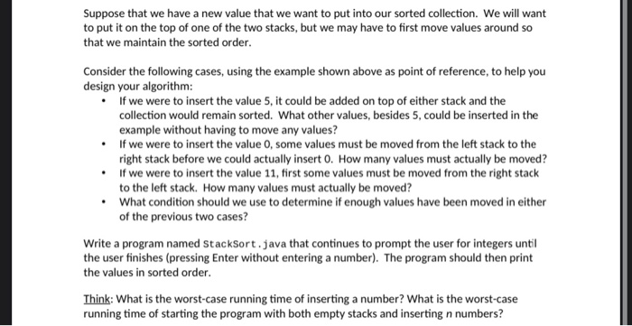 Solved Exercise #3 - Stack Sort (Stacks) In order to sort | Chegg.com