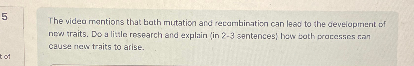 Solved The video mentions that both mutation and | Chegg.com