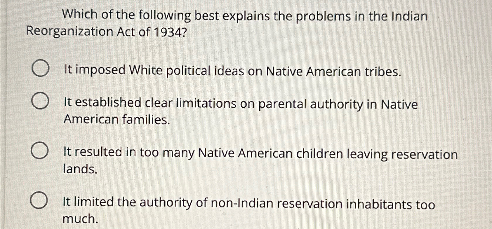 Solved Which of the following best explains the problems in | Chegg.com