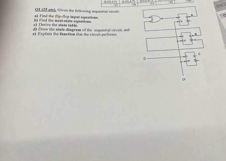 Solved Q1 ( 25 pts). Given the following sequential | Chegg.com Solved Q1 ( 25 pts). Given the following sequential | Chegg.com
