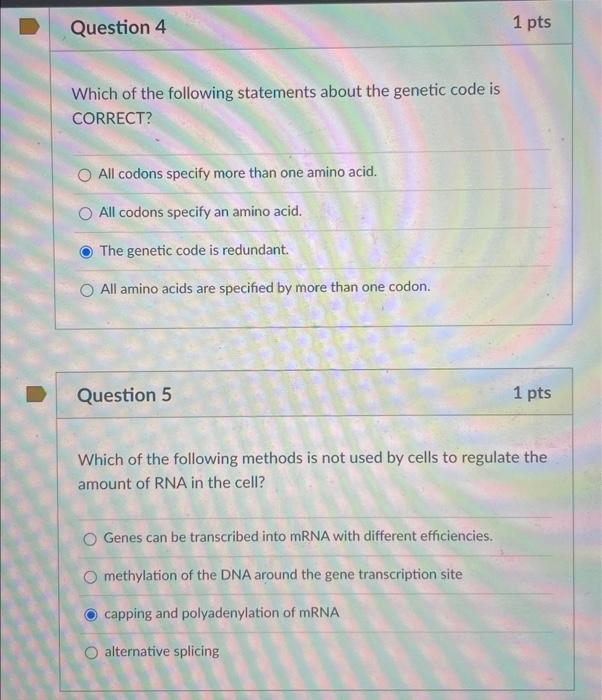 Solved Which of the following statements about the genetic | Chegg.com