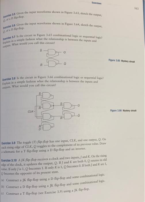 Solved Ers 163 Danse 3.5 Given the input waveforms shown in | Chegg.com