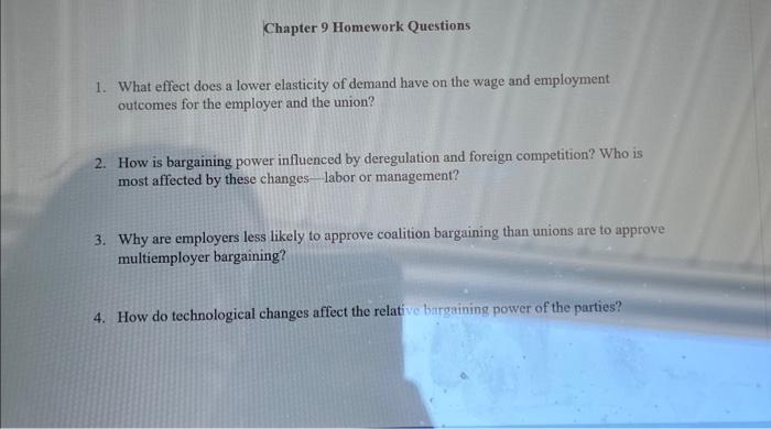 Solved Chapter 9 Homework Questions 1. What effect does a | Chegg.com