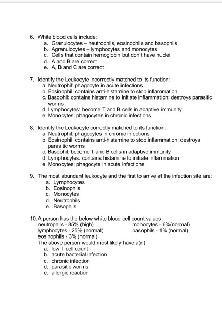 Solved I'm studying for my anatomy exam. Please help me | Chegg.com