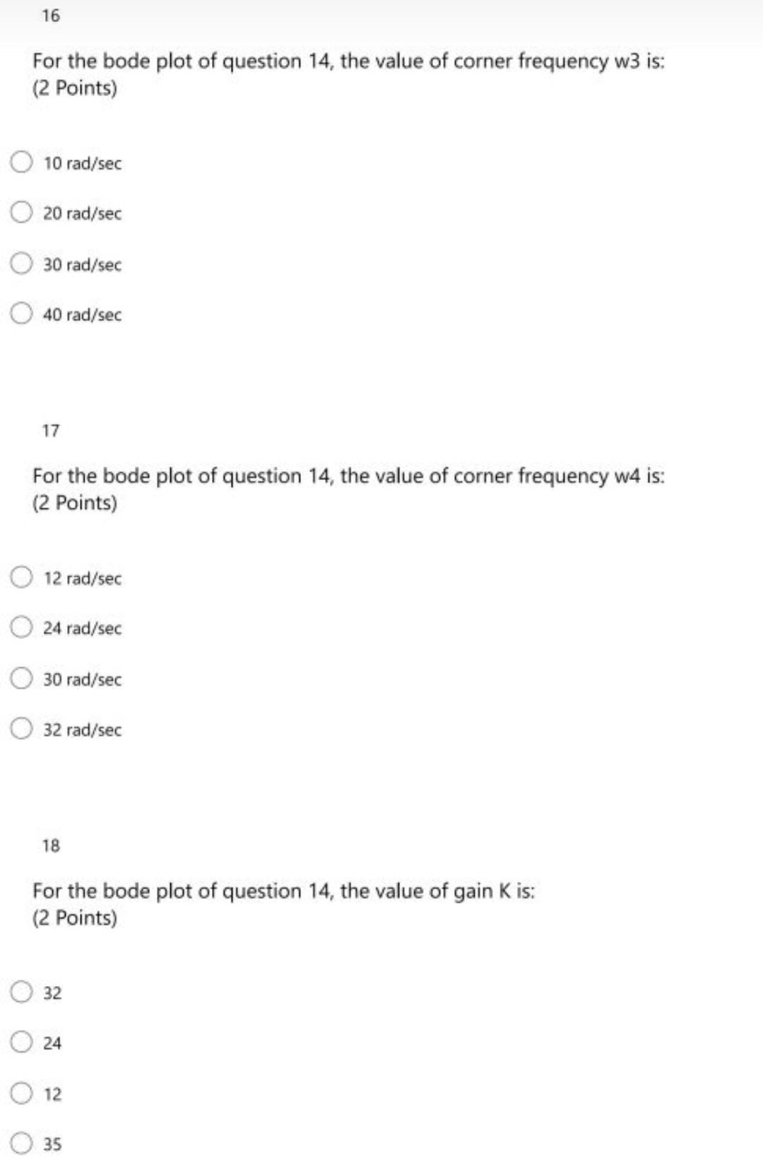For the Bode plot shown below, the value of corner | Chegg.com