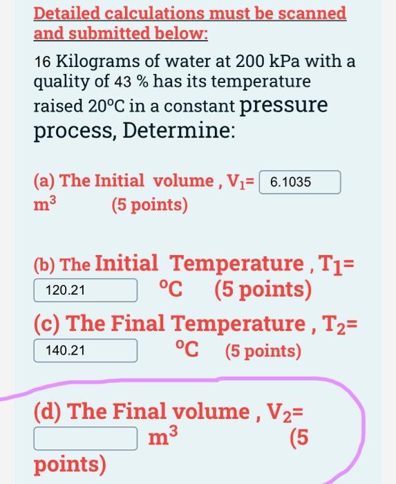 Solved How to find final volume? A method that doesn't use | Chegg.com