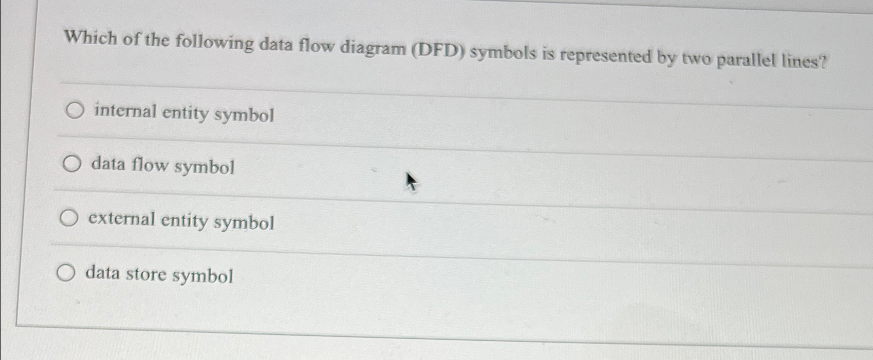 Solved Which of the following data flow diagram (DFD) | Chegg.com