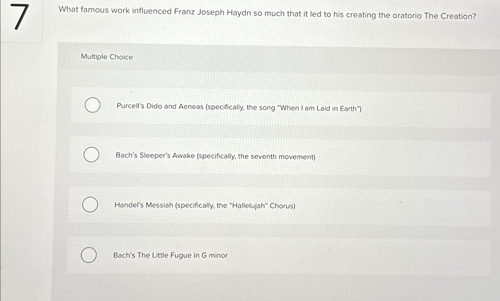 Solved What famous work influenced Franz Joseph Haydn so | Chegg.com