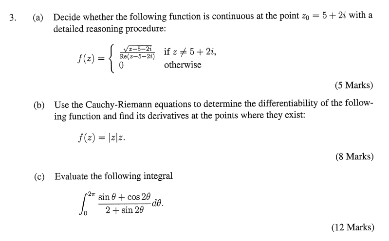 Solved (a) ﻿Decide whether the following function is | Chegg.com