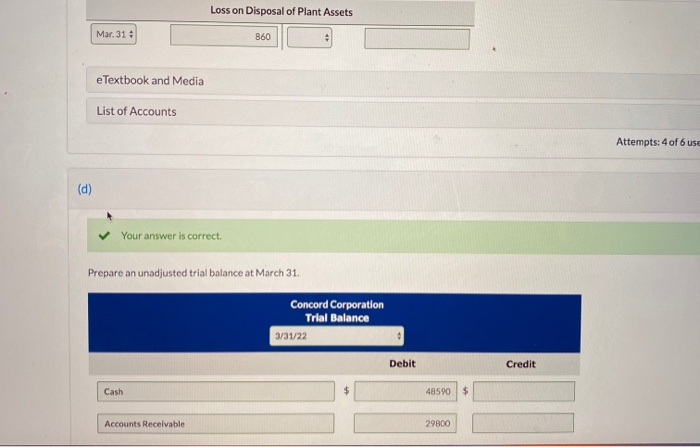 Solved prepare an income statement for the quarter ended in | Chegg.com