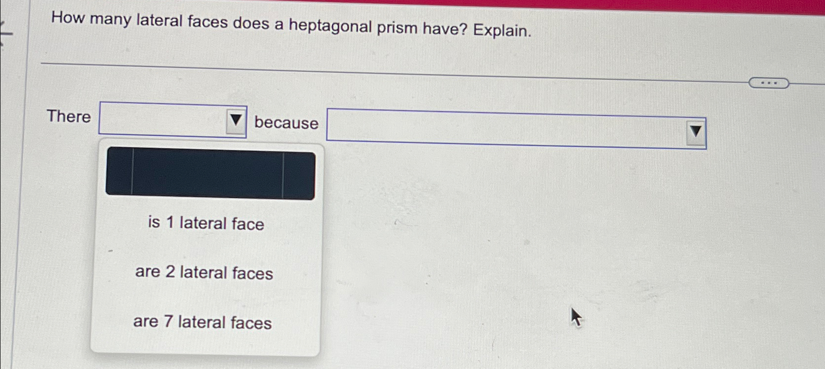 Solved How many lateral faces does a heptagonal prism have? | Chegg.com